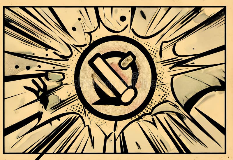 Vintage Comic Style a Comic Book Panel with Bold Outlines and Ha Stock ...