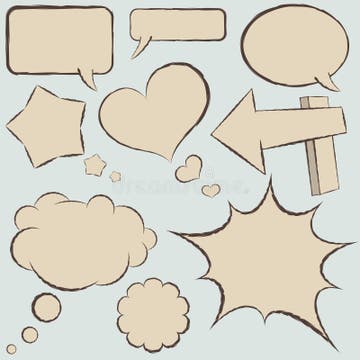 Vintage comics balloons stock vector. Illustration of graphic - 13374624