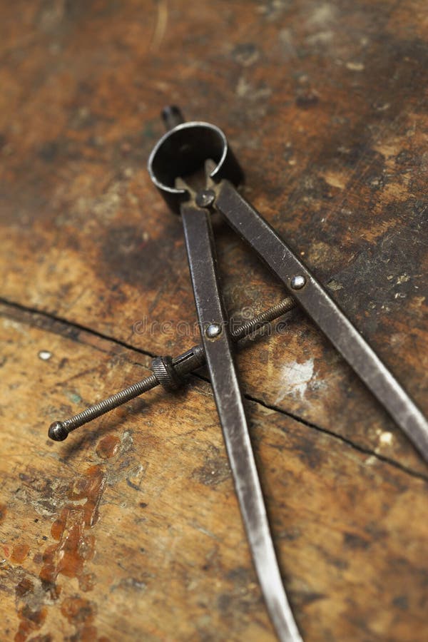 Vintage compass stock photo. Image of close, calculus - 25501752