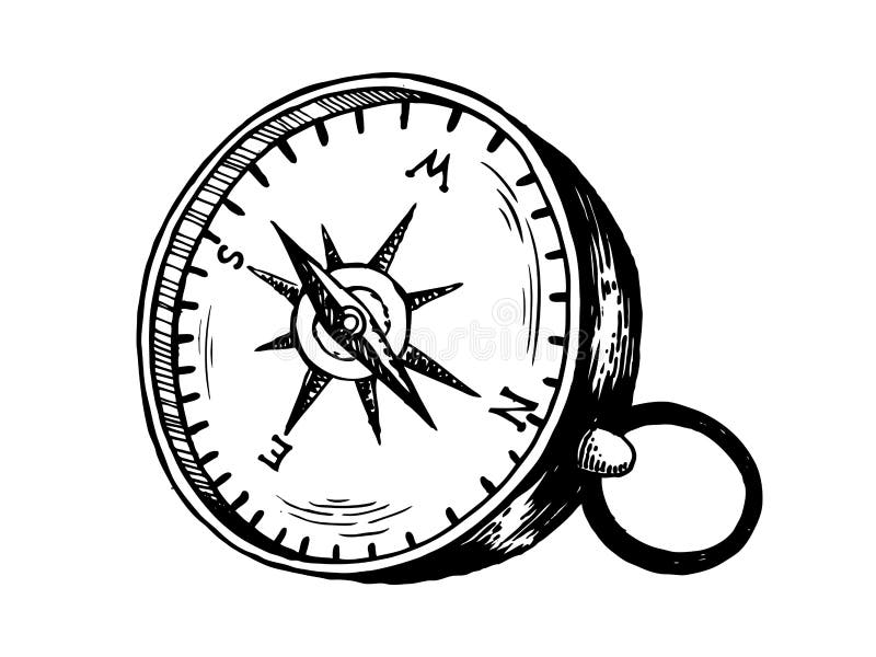 Etching Compass Stock Illustrations – 235 Etching Compass Stock ...