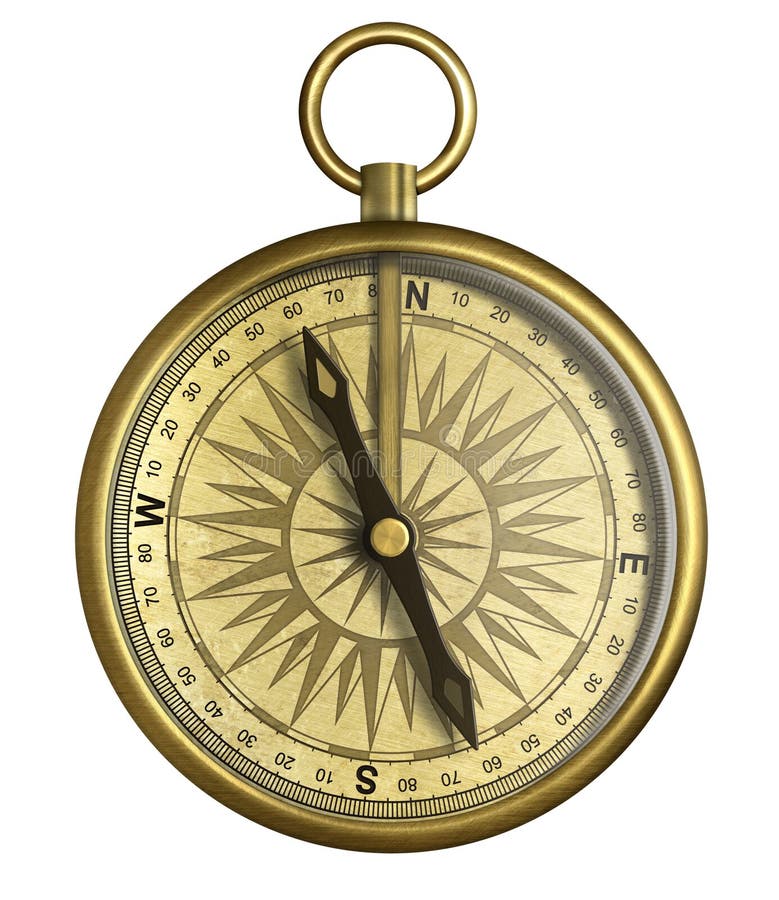 Vintage Compass Isolated 3d Illustration Stock Illustration ...