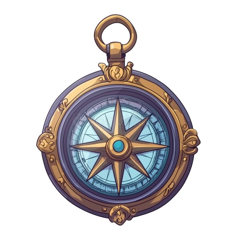 Vintage Compass with Ornate Design, Features a Detailed Star-shaped ...