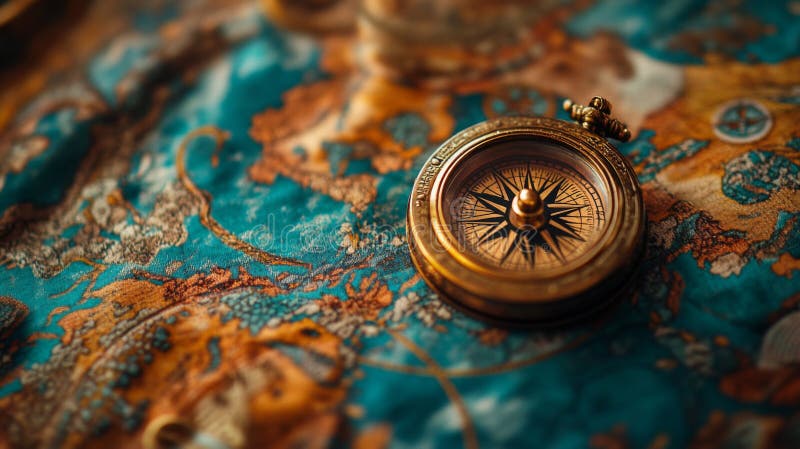 Mystical Compass Guidance Direction Adventure Exploration Stock Photos ...