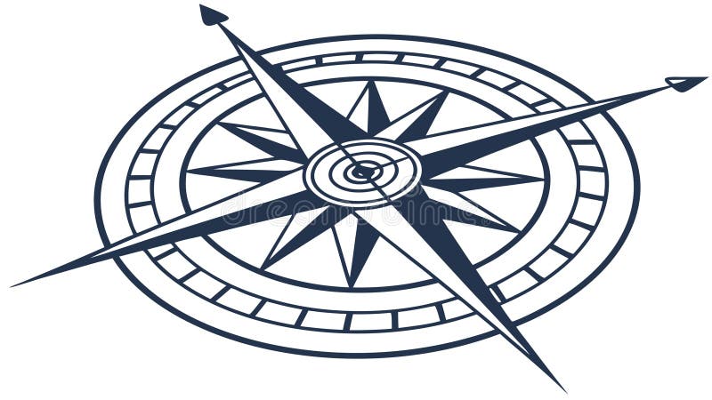 Vintage Compass Icon, Exploration and Direction Symbol, Vector Design ...