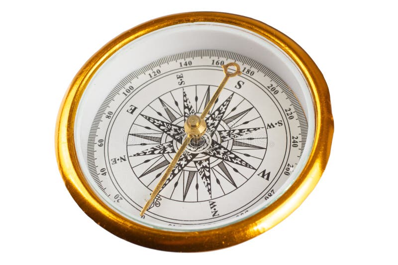 Vintage compass on white stock image. Image of longitude - 313035239