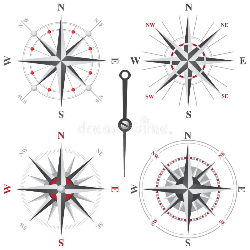 Grayscale Compasses Stock Illustrations – 8 Grayscale Compasses Stock ...