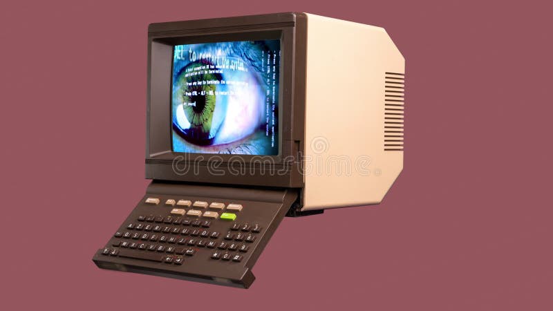 Vintage Computer with Green Screen Stock Video - Video of office ...