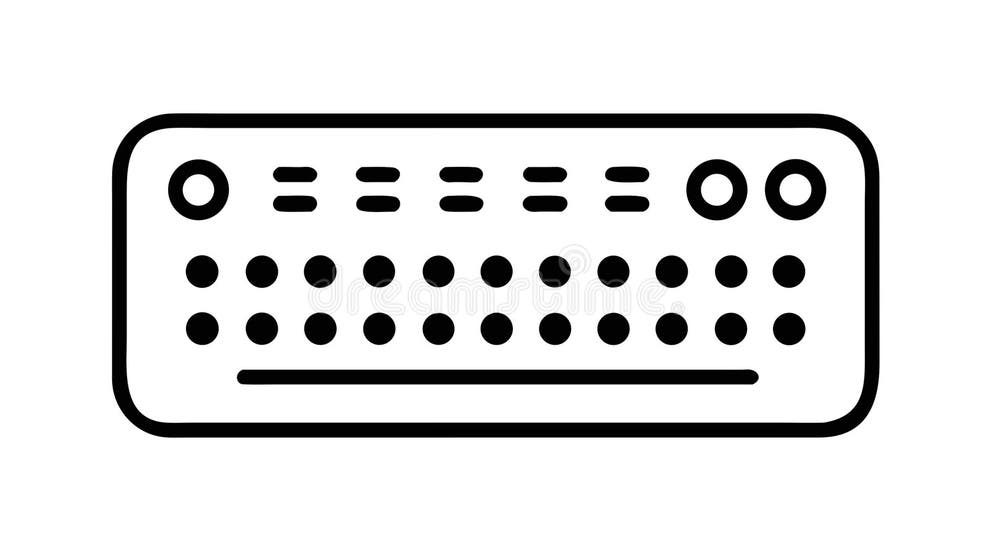 Vintage Computer Keyboard Input Interface Vector Stock Illustrations ...