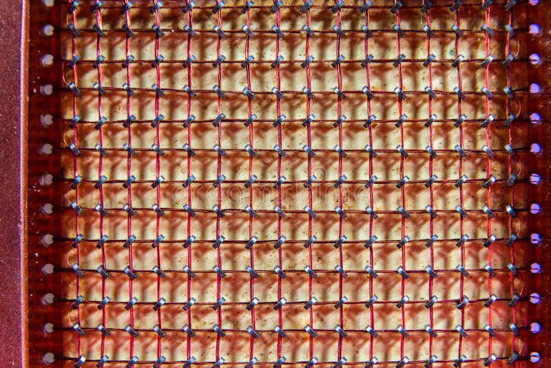 Vintage Computer Magnetic Core Memory Macro Stock Photo - Image of ...