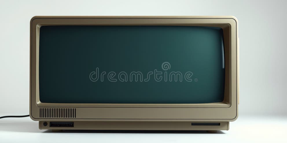 Vintage Computer Monitor a Glimpse into the Digital Past Displaying ...