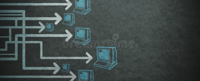Vintage Computer Network and Communications Stock Image - Image of ...