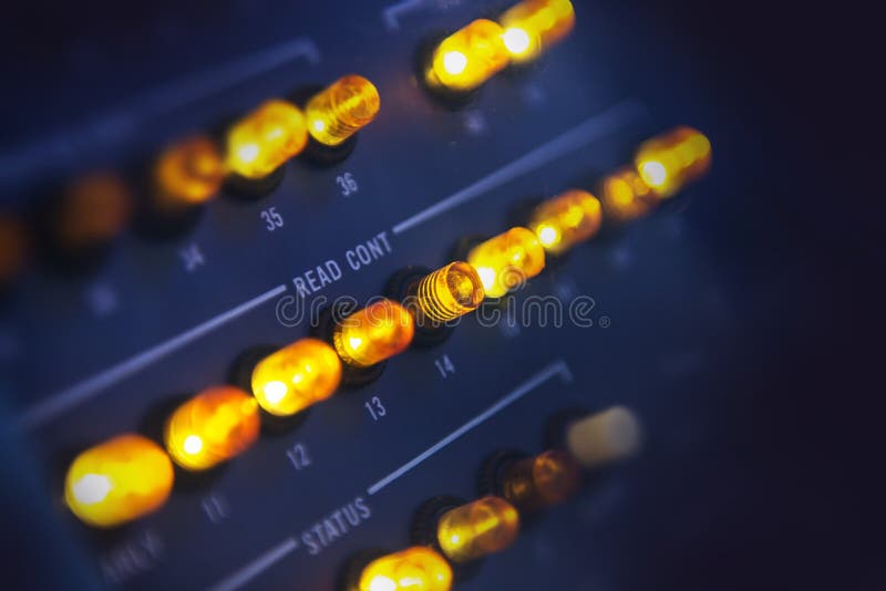 Vintage Computer Panel stock image. Image of control - 70468989