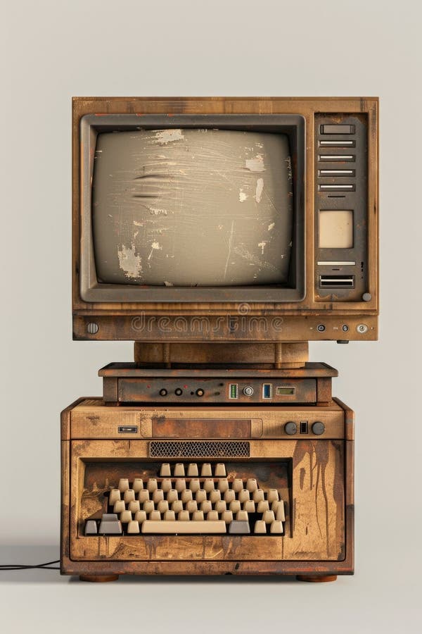 A Vintage Computer with a Physical Keyboard on Top, Perfect for ...