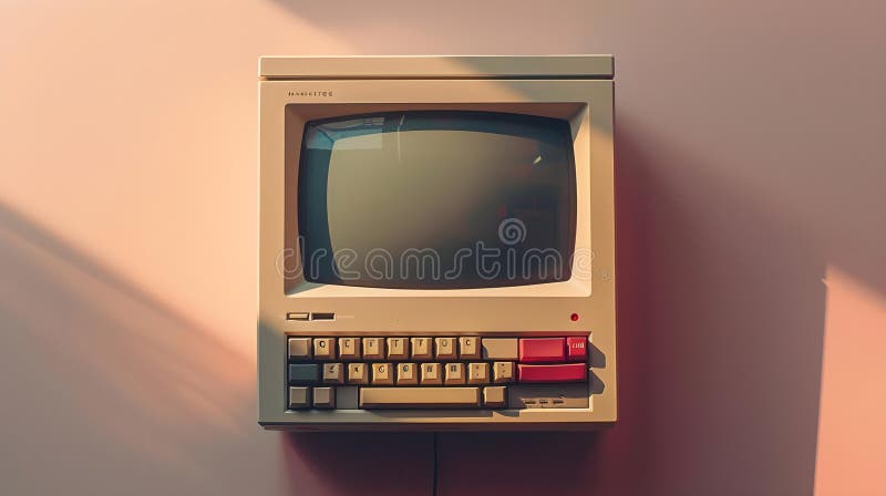 Vintage Computer S Shadow: Echoes of Tech Legacy. Concept Technology ...