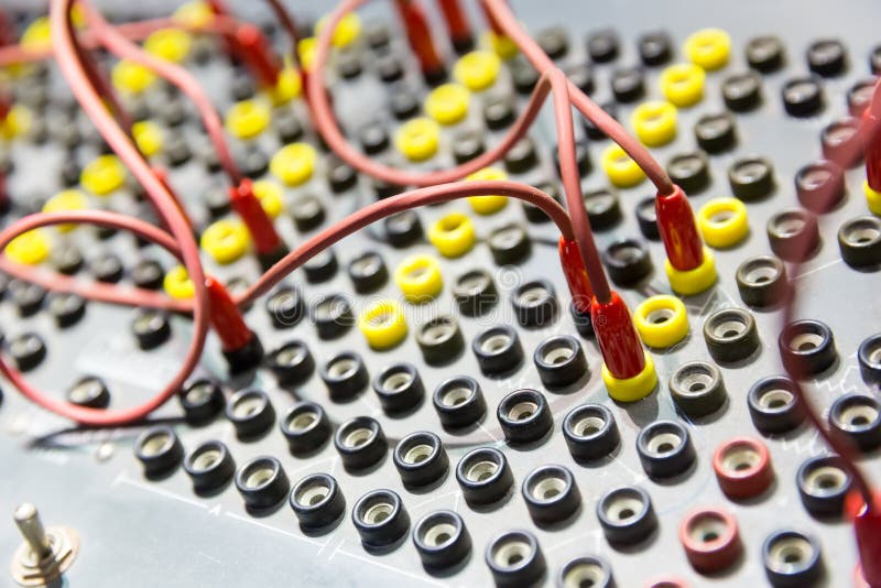 Vintage Control Panel in Computer Museum Stock Photo - Image of ...