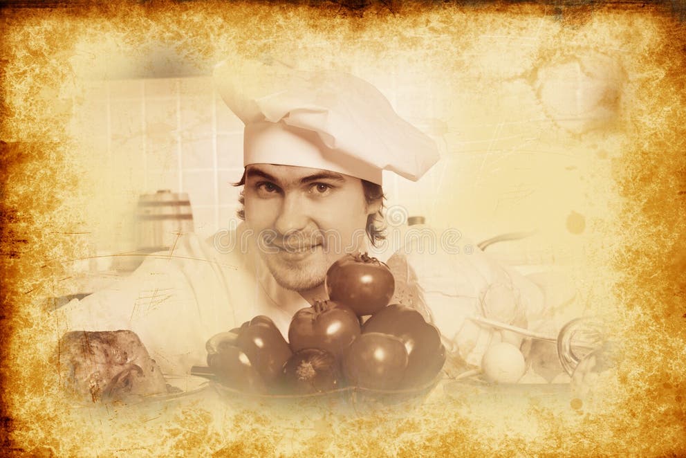 Vintage cook stock illustration. Illustration of chef - 4815739