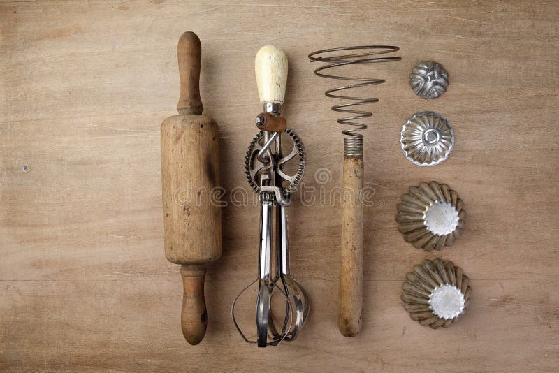 Vintage Cooking Utensils stock image. Image of concept - 27087757
