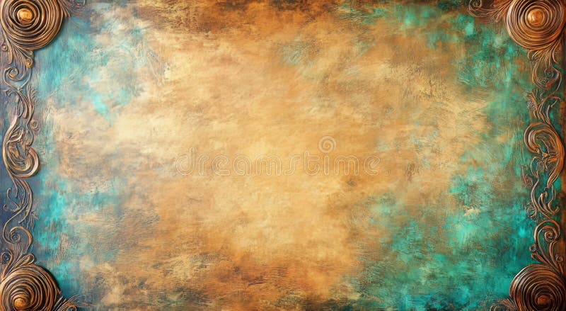 Vintage Copper Sign: a Timeworn Copper Sign Featuring Elegant ...