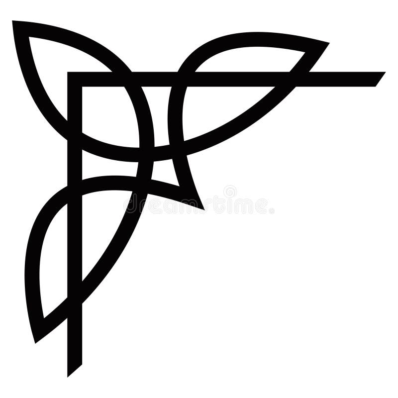 Geometric Corner Vintage Frame Isolated on White Background. Vector ...