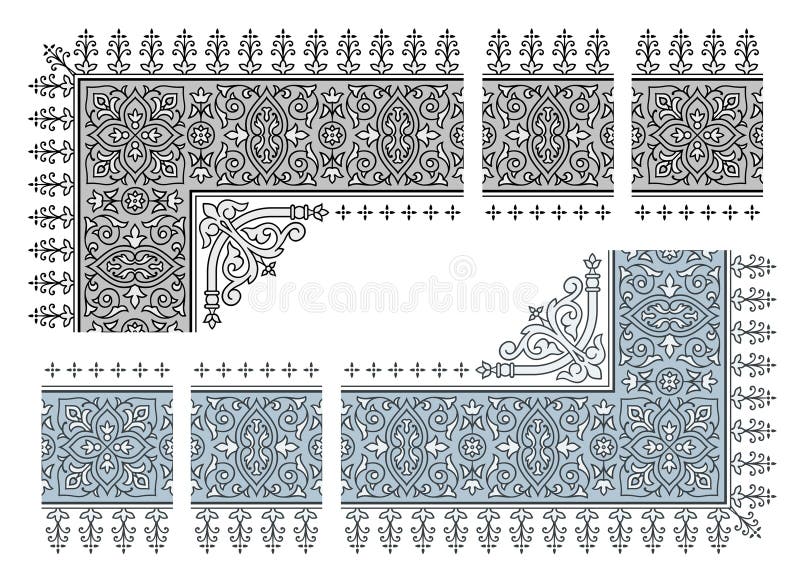 Vintage Corner Design Elements Stock Vector - Illustration of shape ...