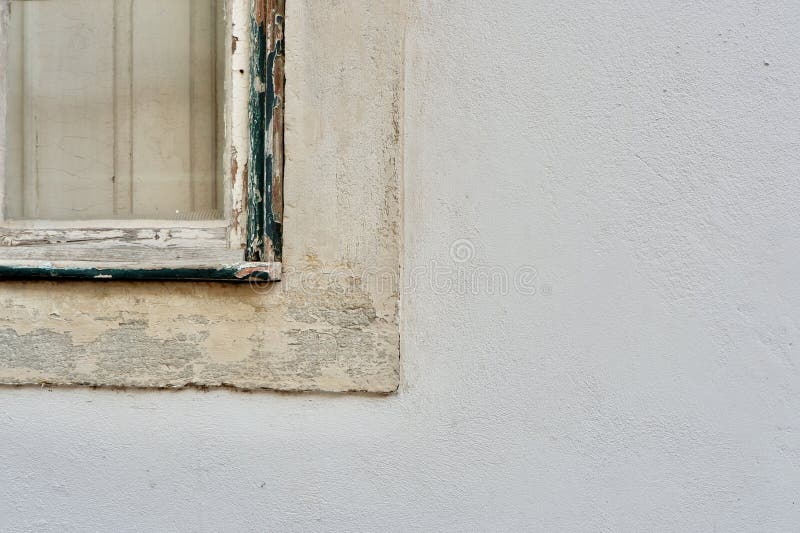Vintage Corner of the Old-fashioned Decayed Window Downtown in Lisbon ...