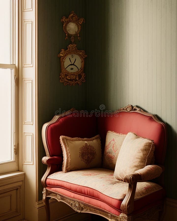 Vintage Corner, Relax Time and Past Stock Illustration - Illustration ...