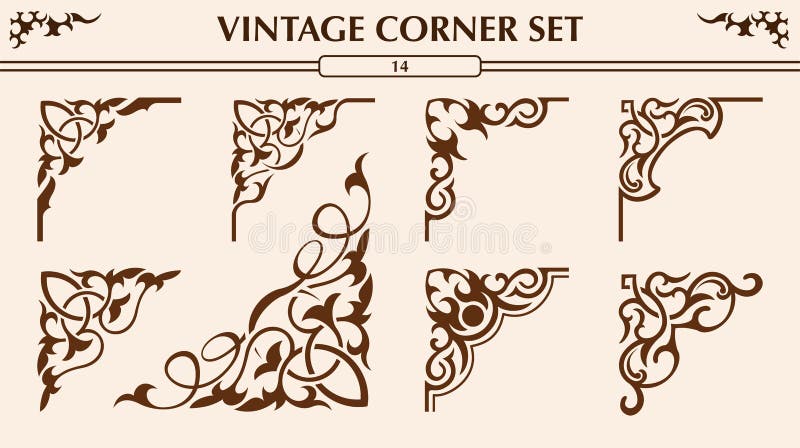 Vintage corner set stock vector. Illustration of frame - 117721804