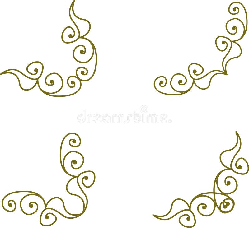 Vintage corner stock vector. Illustration of silhouette - 56966979