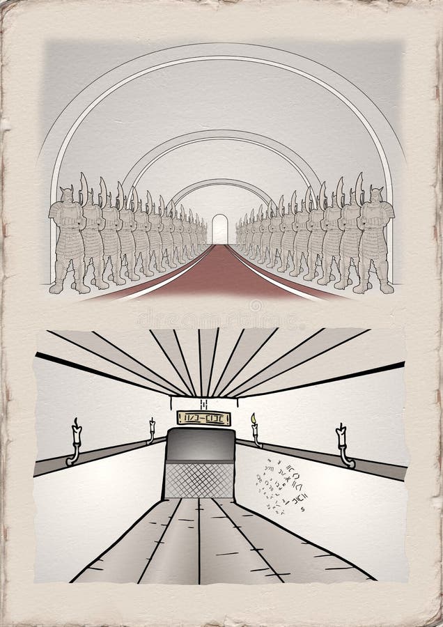 Vintage corridor design stock illustration. Illustration of page - 88788371