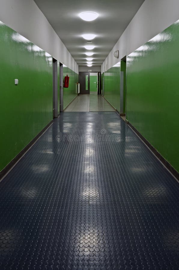 Vintage Corridor - Emergency Exit Stock Image - Image of emergency ...