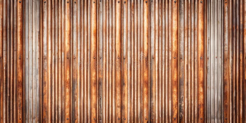 Vintage Corrugated Copper Steel Texture Stock Illustration ...