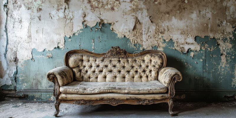 A Vintage Couch Elegantly Placed in a Nostalgic Setting with a Timeless ...