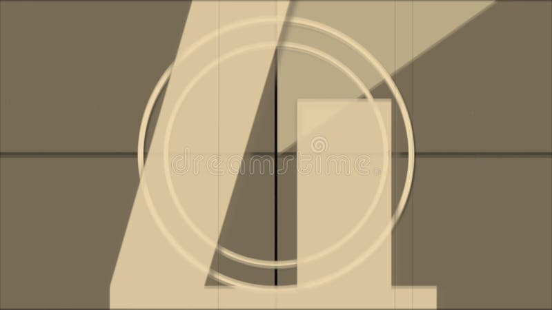 Vintage Countdown Clock for Projector or Motion Picture Film Header ...