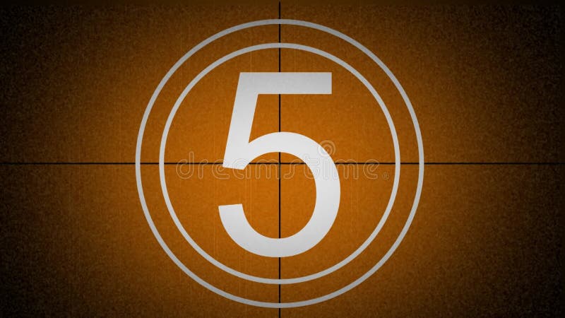 Vintage Countdown with Noise and Graininess, Vintage Countdown, Gray ...