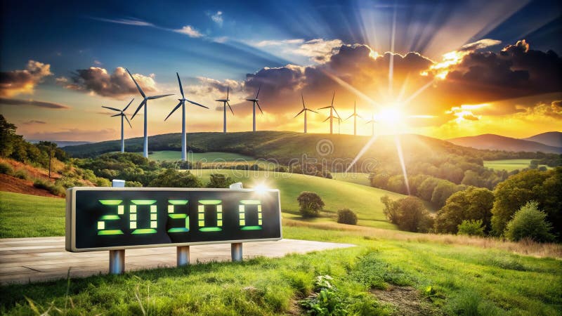 Vintage Countdown To Net Zero 2050 a Visual Journey Towards Carbon ...