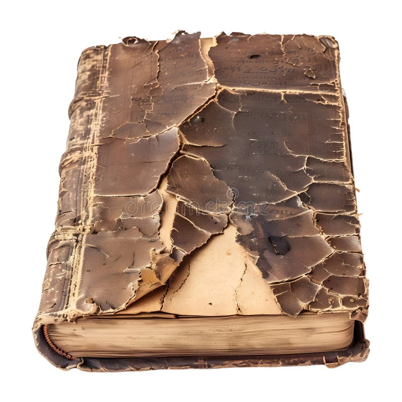 Vintage Cover Rusted or Break Book on Transparent Background - Ai ...