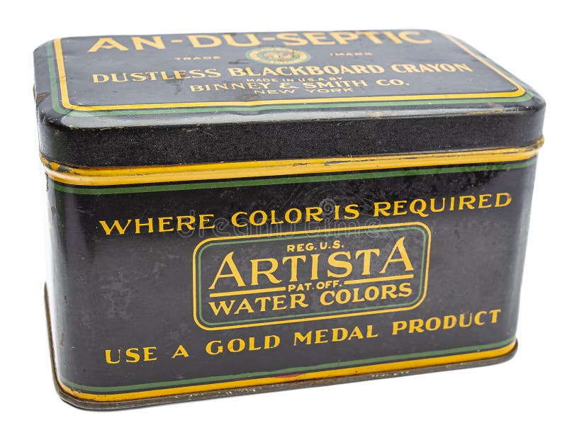 Vintage crayon box editorial stock image. Image of craft - 126157149
