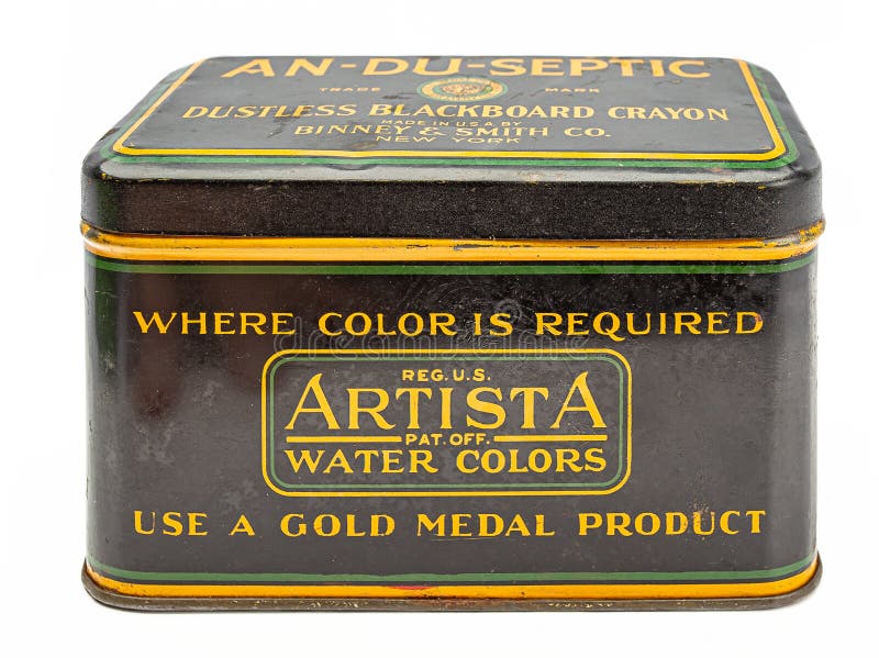 Vintage crayon box editorial stock image. Image of stick - 127580959