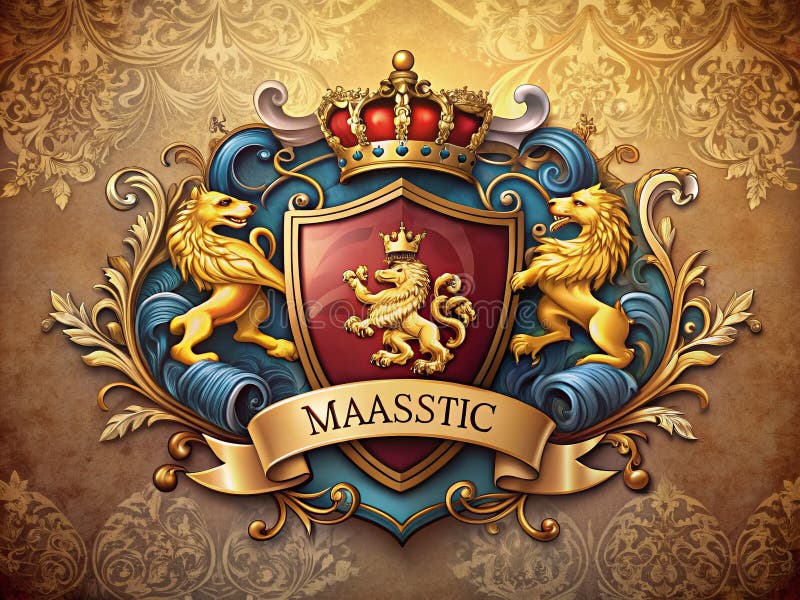 Vintage Crest Emblem Design with Ample Space for Text Perfect for Logos ...