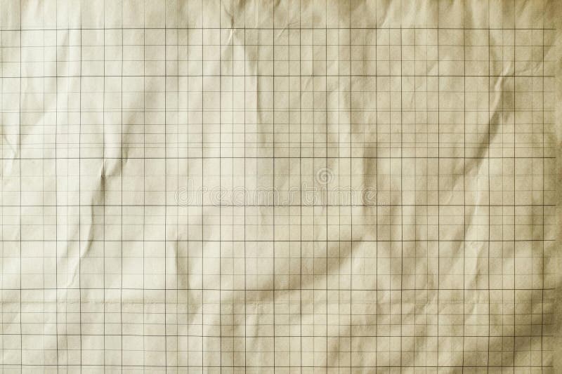 Vintage Crumpled Grid Paper Background Texture Stock Illustration ...