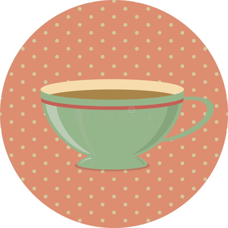 Vintage Cup stock vector. Illustration of espresso, restaurant - 35542385