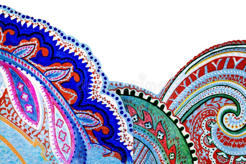 A Vintage Cut Out and Coloured in Printed Pattern. Stock Photo - Image ...