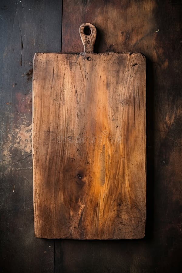 Vintage Cutting Board. Top View, Flatlay. Empty Space To Add Desig ...