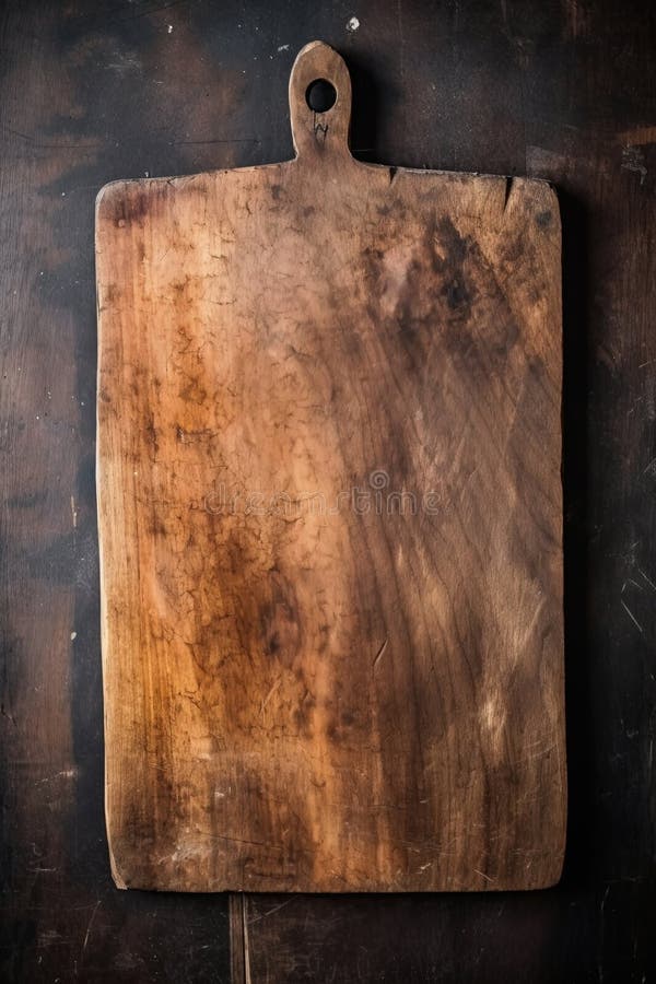 Vintage Cutting Board. Top View, Flatlay. Empty Space To Add Desig ...