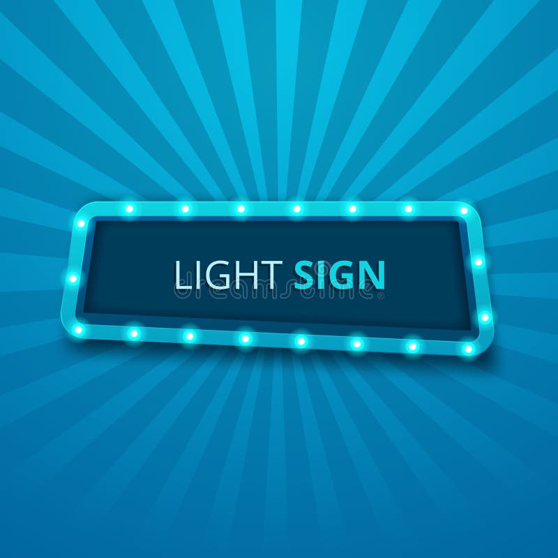 Vintage 3d Light Retro Frame. Vector Illustration Stock Vector ...