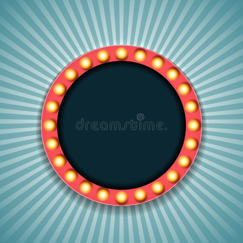 Vintage 3d Light Retro Frame. Vector Illustration Stock Vector ...