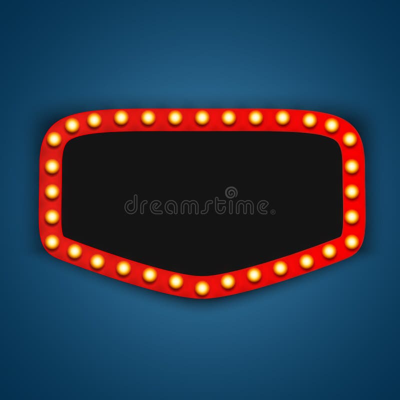 Vintage 3d Light Retro Frame. Vector Illustration Stock Illustration ...