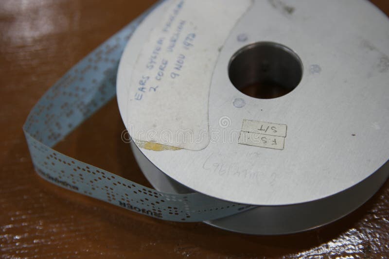 Vintage Data Tape Reel stock photo. Image of media, blue - 346424864