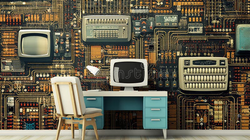 Vintage data wallpaper stock illustration. Illustration of background ...