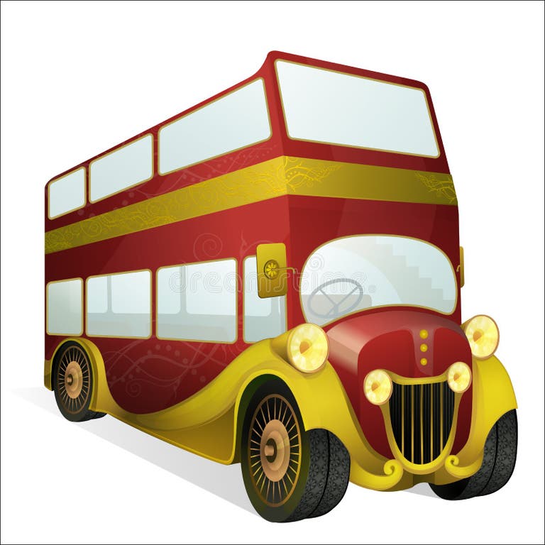 Bus Cartoon Decker Double Stock Illustrations – 1,061 Bus Cartoon ...